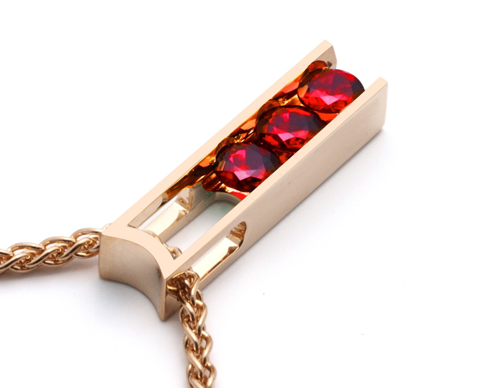 Ruby and 14k Gold Pendant July Birthstone Chatham Rubies | Etsy