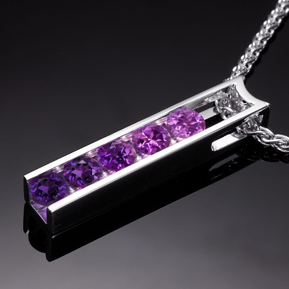 Amethyst Necklace February Birthstone Necklace Ombre - Etsy