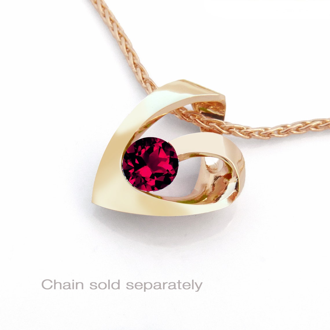 14k Yellow Gold and Ruby Pendant Fine Jewelry July - Etsy