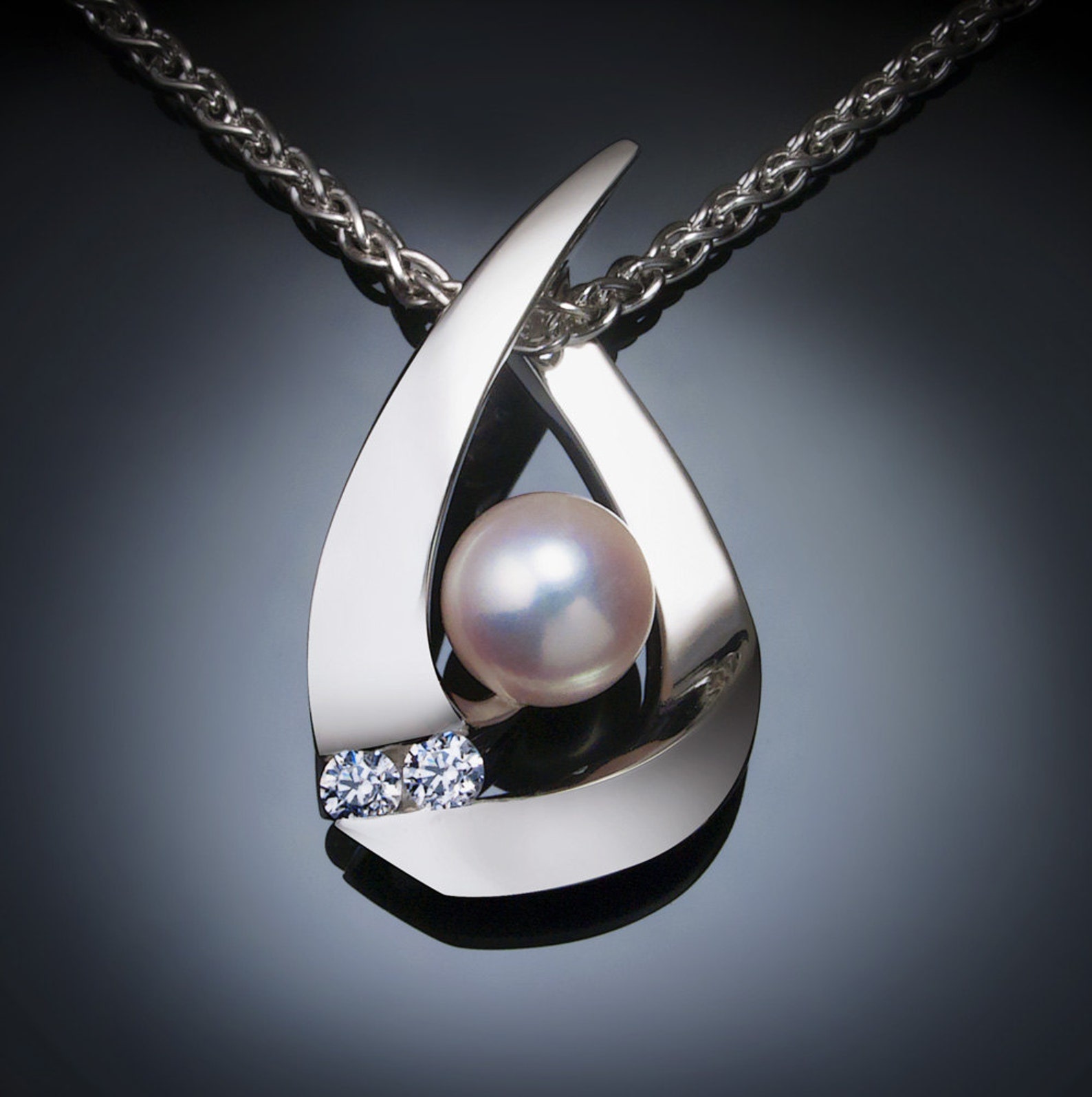Pearl Necklace June Birthstone Necklace Mothers Day Etsy