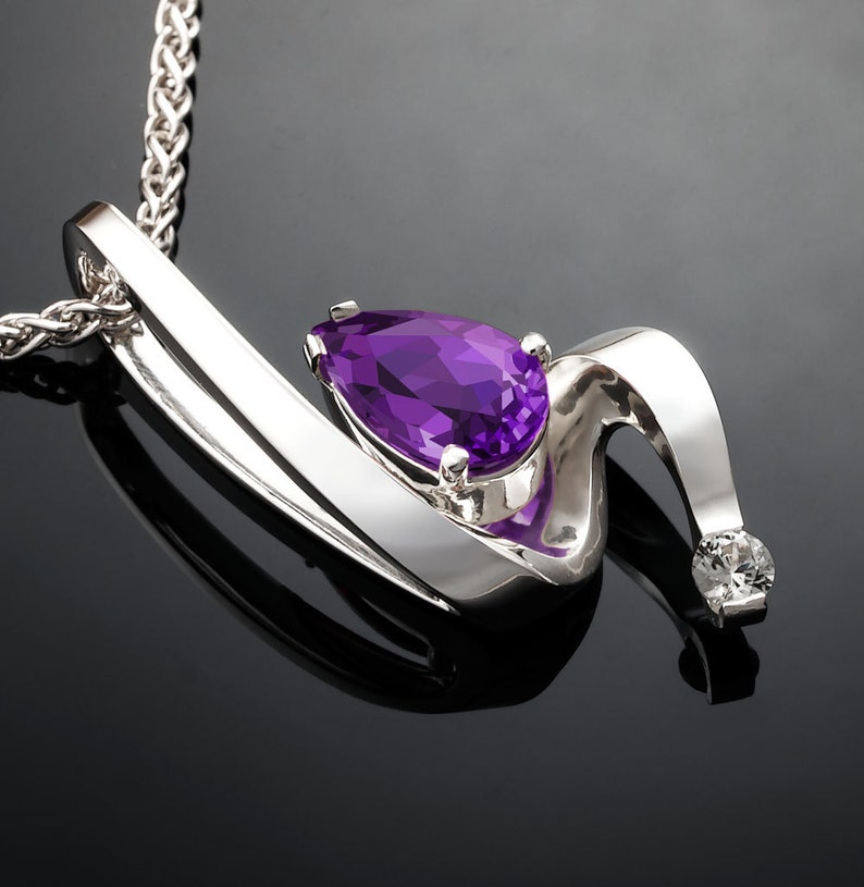 Amethyst Necklace February Birthstone Necklace Amethyst - Etsy