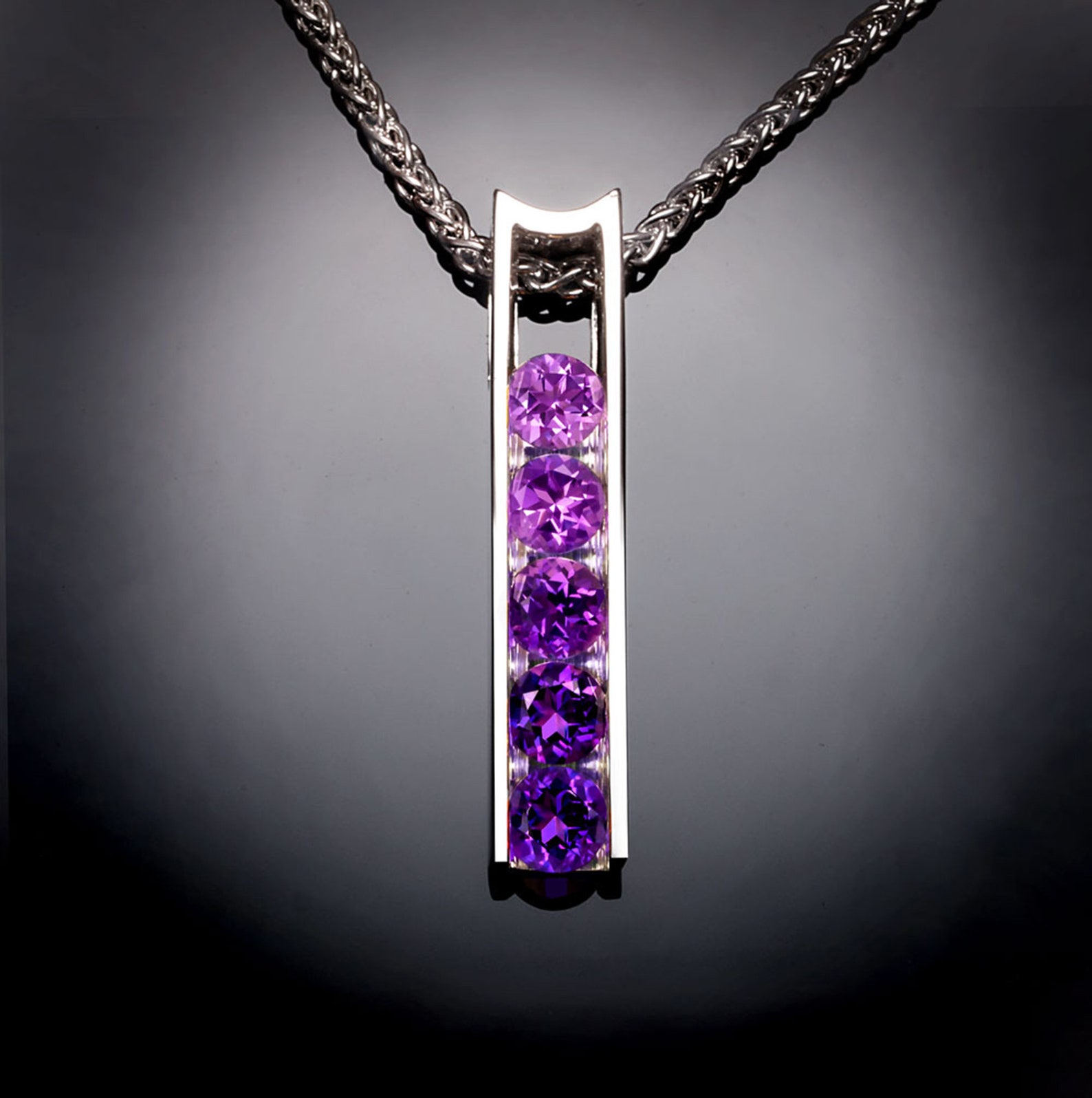 Amethyst Necklace February Birthstone Necklace Ombre - Etsy