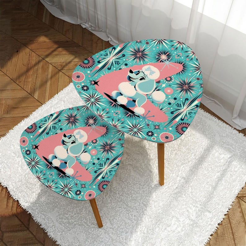 Mid Century Modern Poodle Nesting Tables, 50s Atomic Style - Etsy