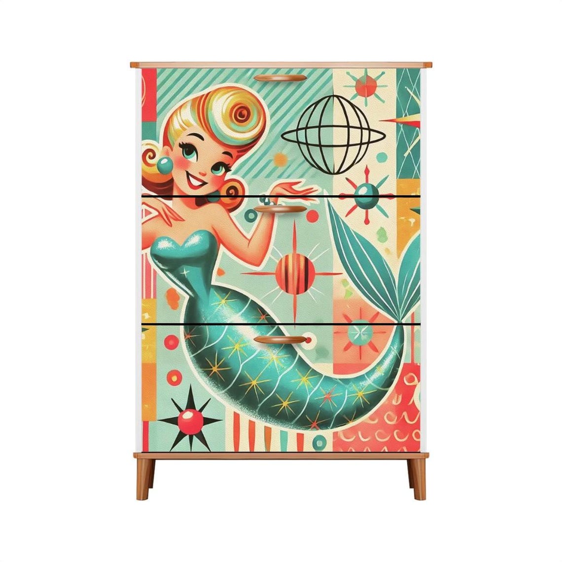 Mid Century Modern 50s Mermaid Designed MCM Shoe Storage Rack - Etsy