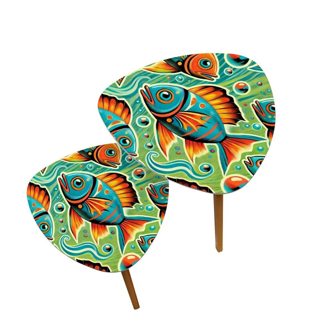 Atomic Fish, Mid Century Modern Nesting Table Mid Mod Fish Home Decor ...