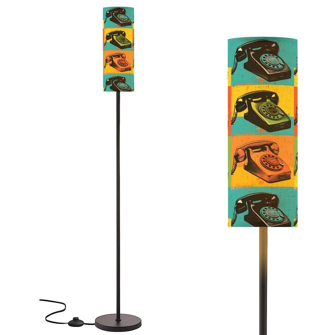 Retro Rotary Phone Mid Mod Slim Funky Fun Floor Lamp - Etsy