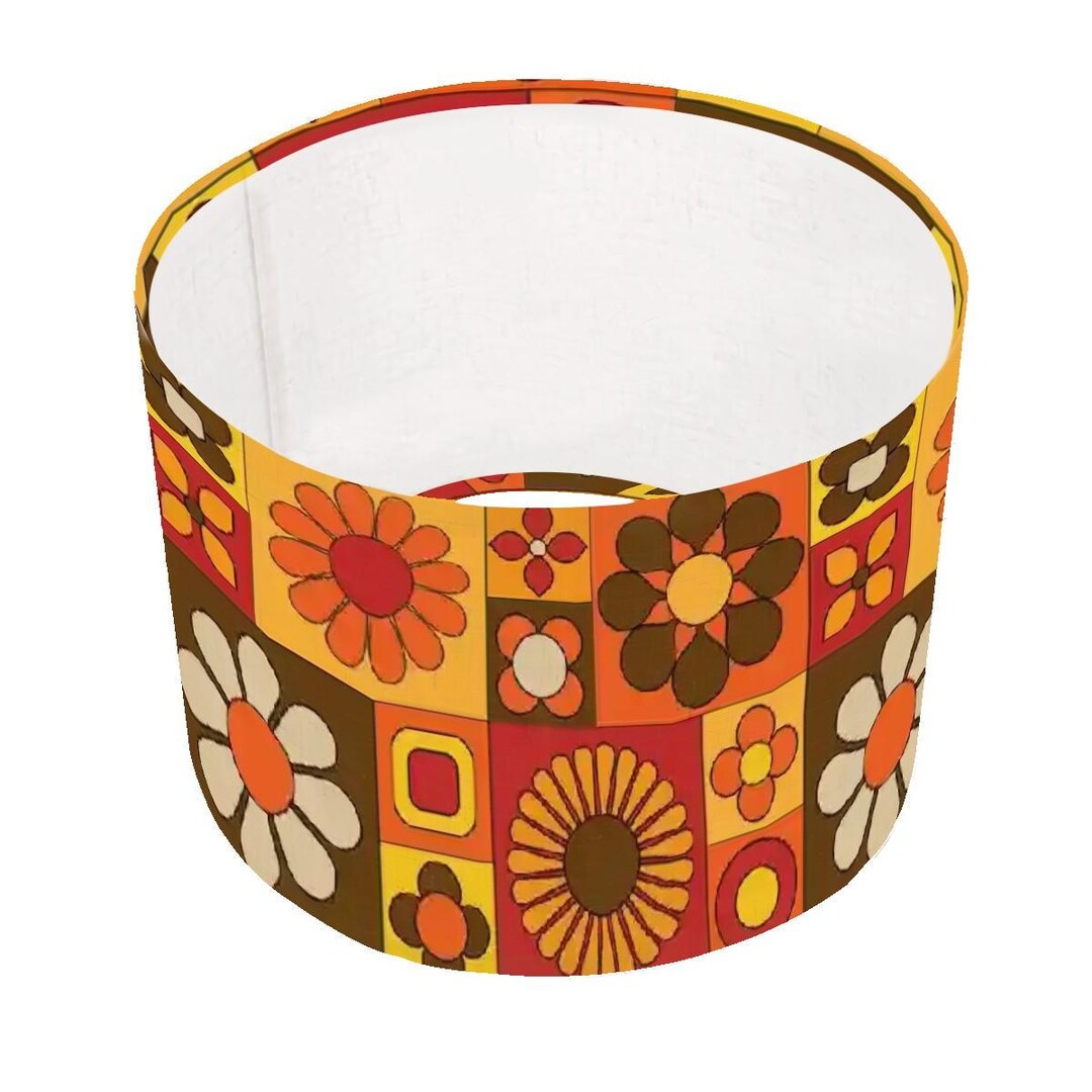 Retro 70s Lamp Shade, Groovy Mod Shade Without Ring - Etsy
