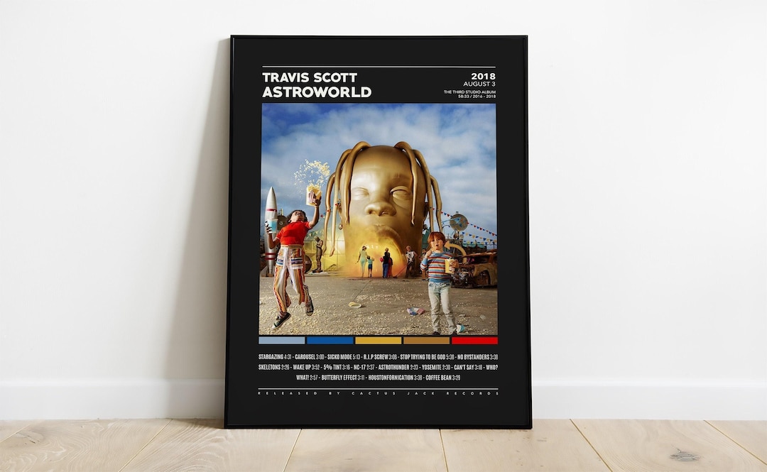 Travis Scott Poster | Astroworld Poster | Tracklist Album Cover Poster ...