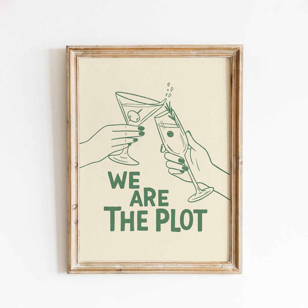 We Are the Plot Poster – Minimal Retro Bar Wall Art - Etsy