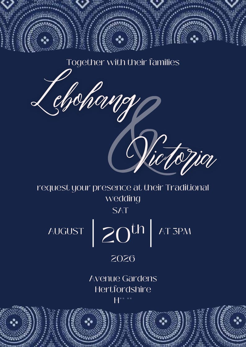 Editable Lobola Invitations Traditional Wedding Invitations - Etsy