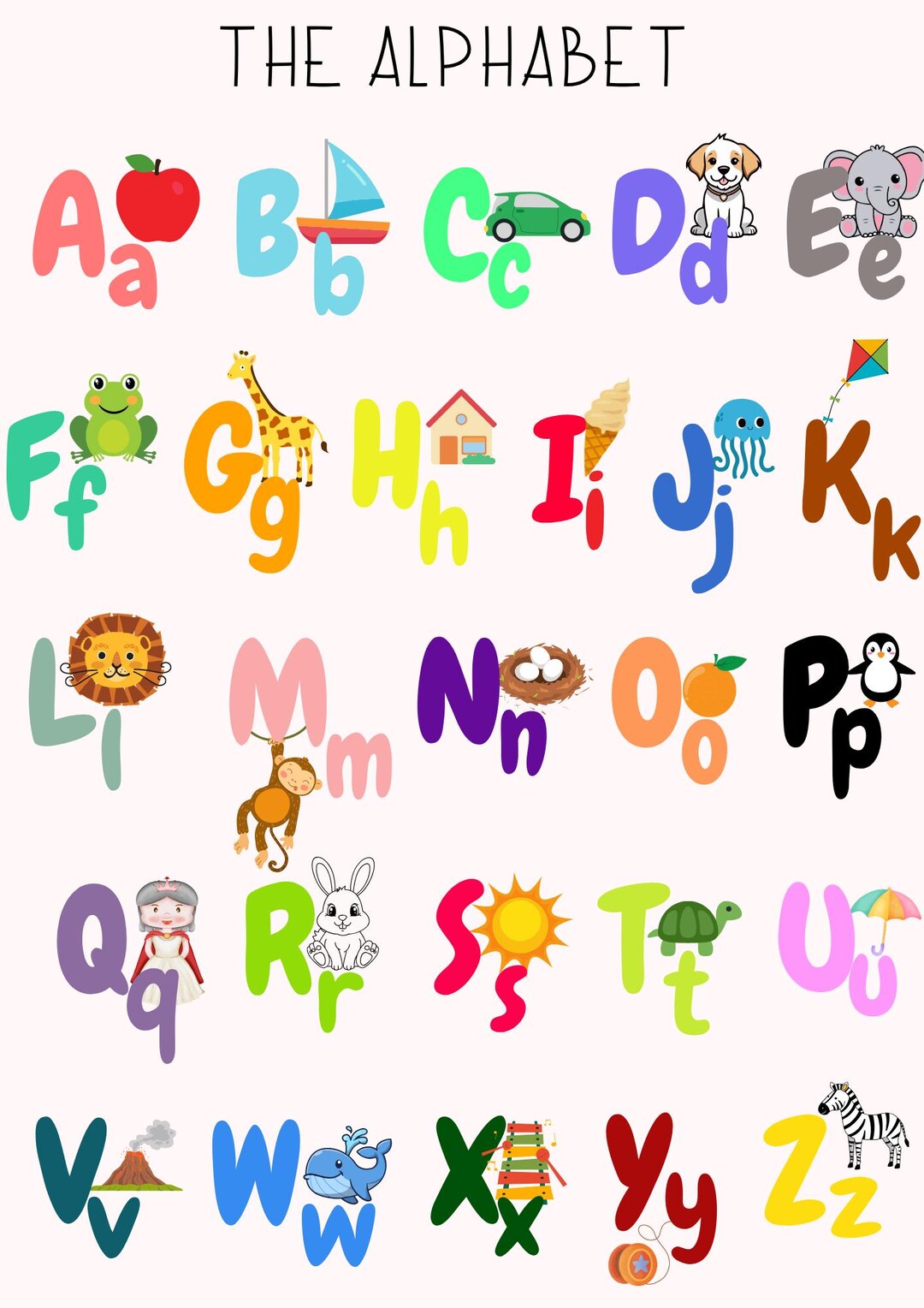 ALPHABET POSTER, Classroom Decor, Early Learning, Digital Download - Etsy