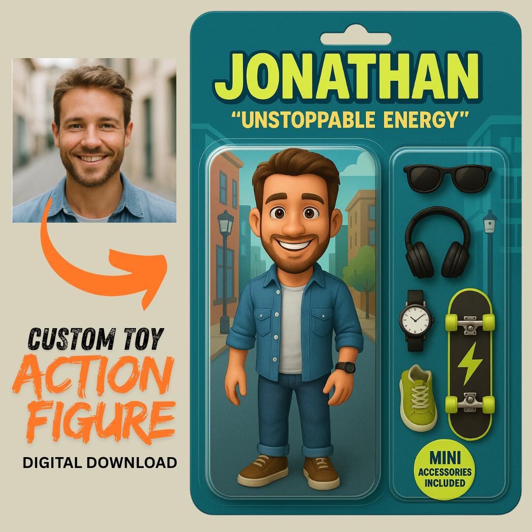 Personalized Action Figure Art: Custom Digital Portrait (digital ...