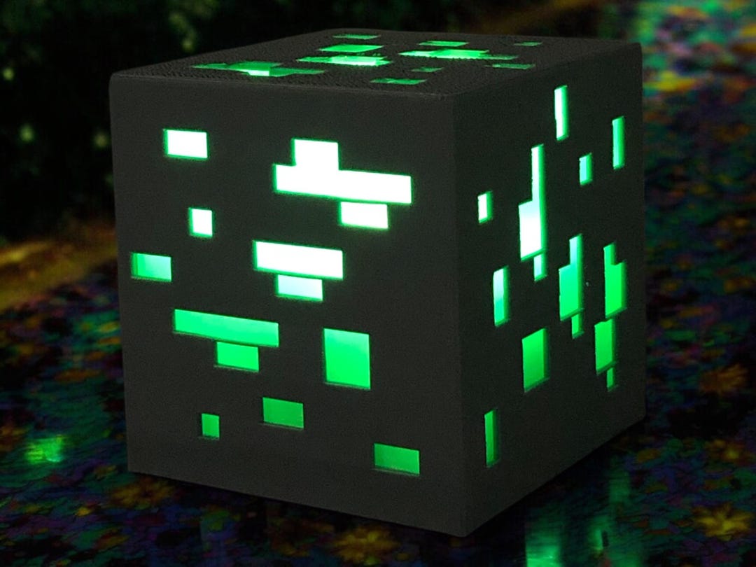 Light up Minecraft Ore Cube - Etsy