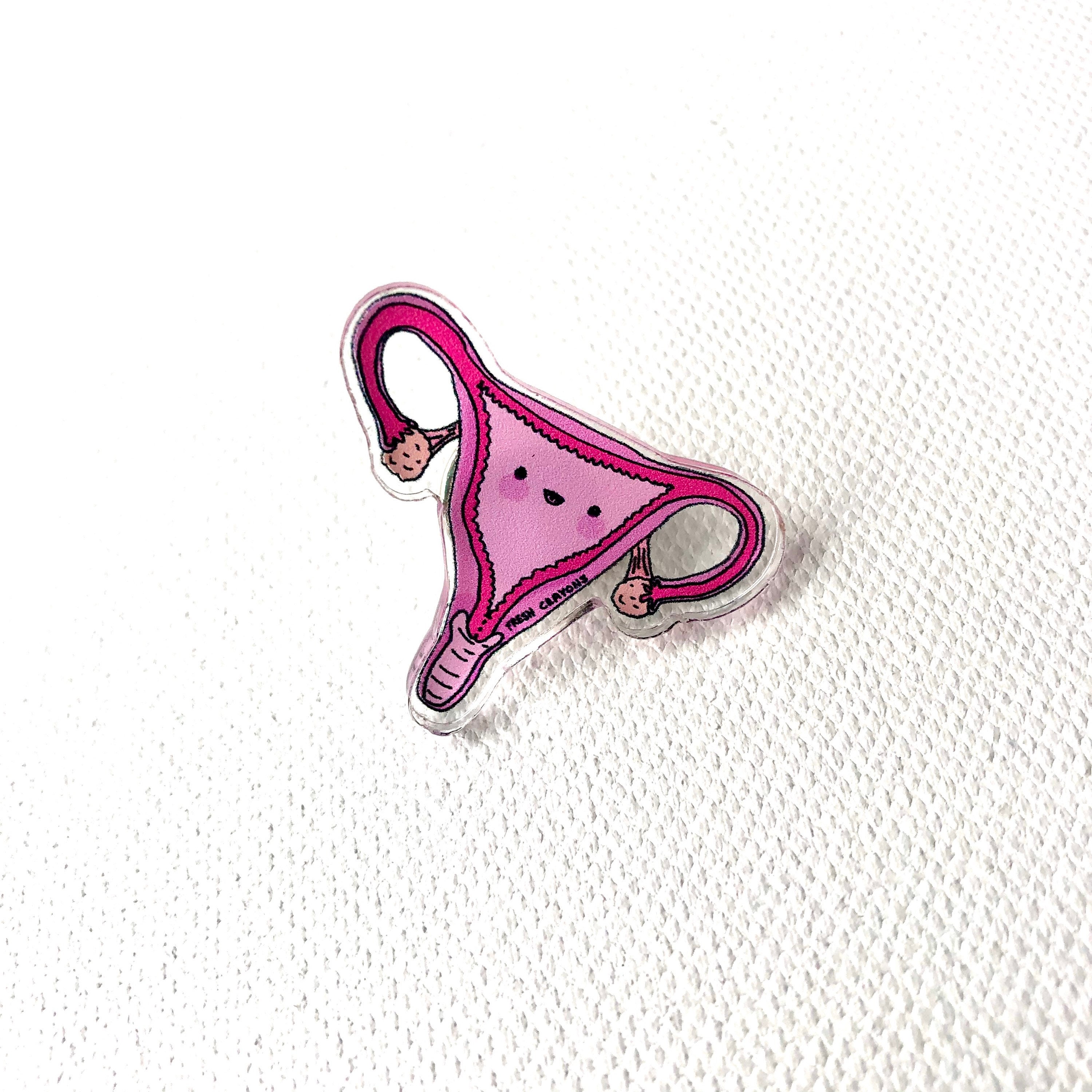 Uterus Pin: Reproductive Health Anatomy Acrylic Pin - Etsy