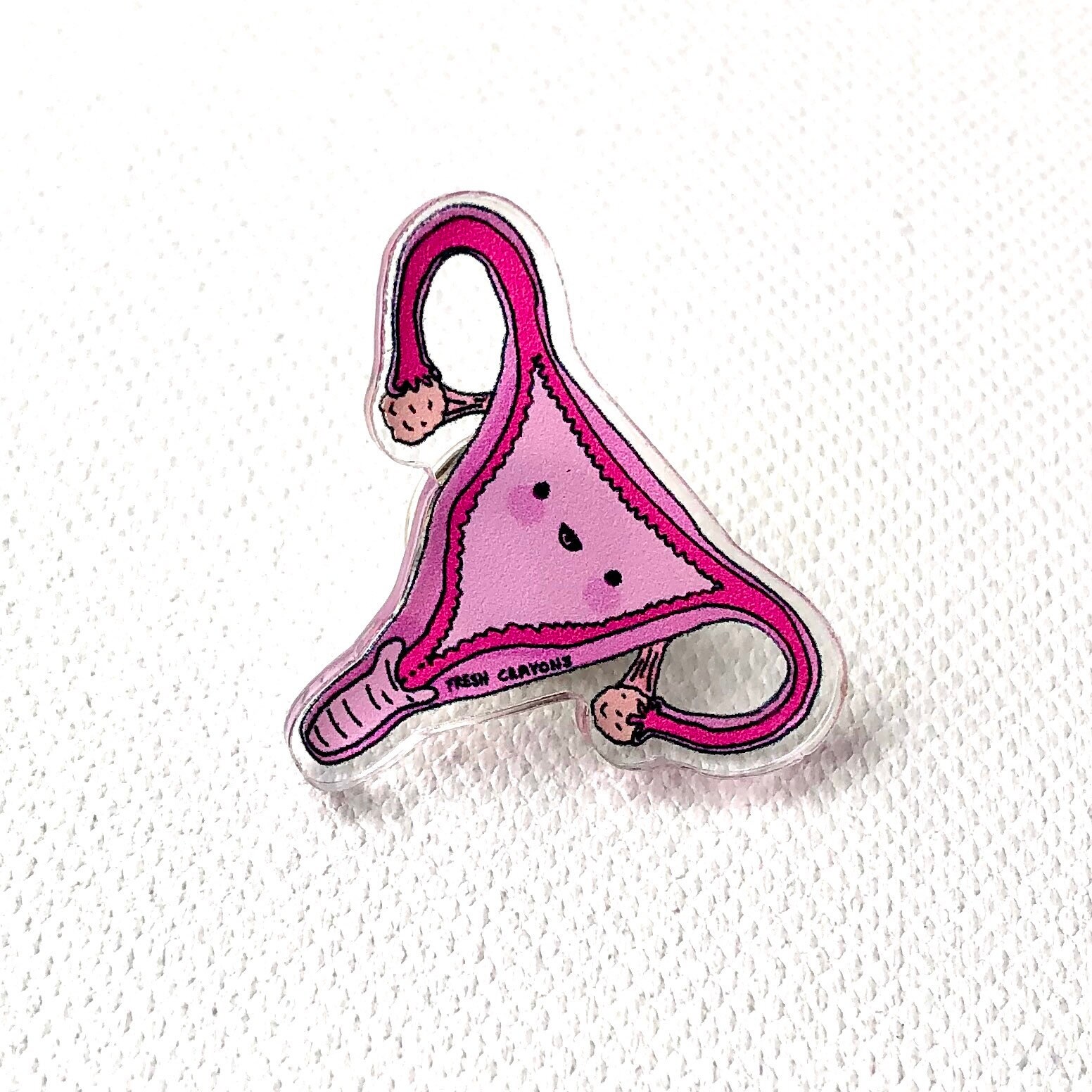 Uterus Pin: reproductive health anatomy acrylic pin | Etsy