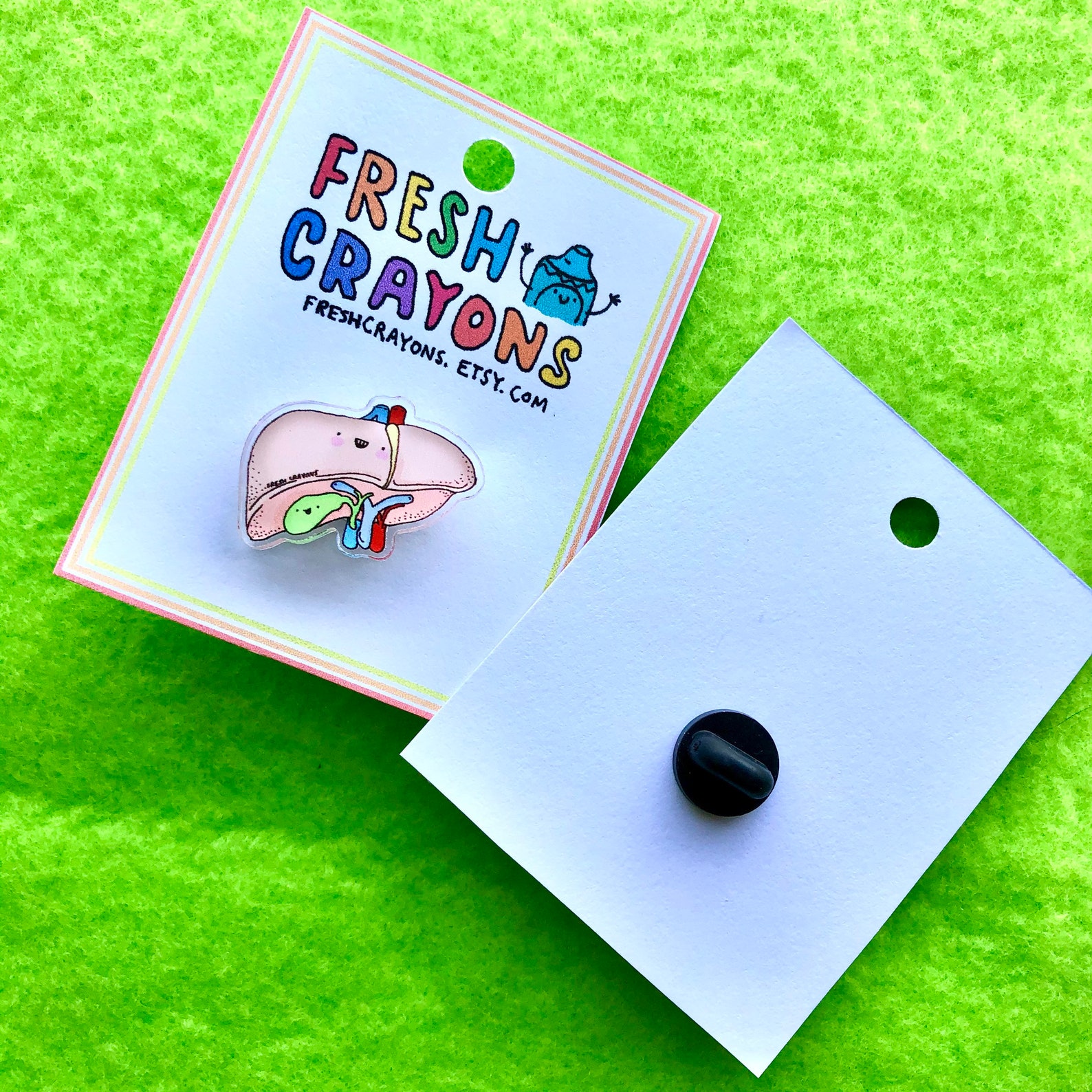 LIVER anatomy pin: hepatology gastroenterology white coat | Etsy