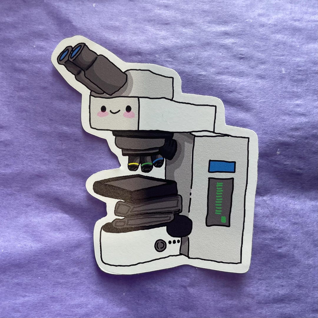 Microscope Cute Science Lab Sticker - Etsy