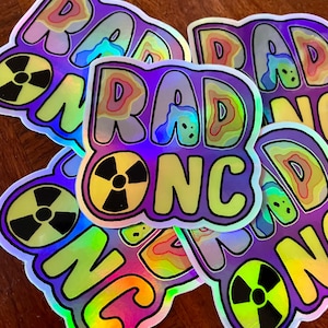 RAD ONC Holographic Vinyl Sticker: Radiation Oncology - Etsy