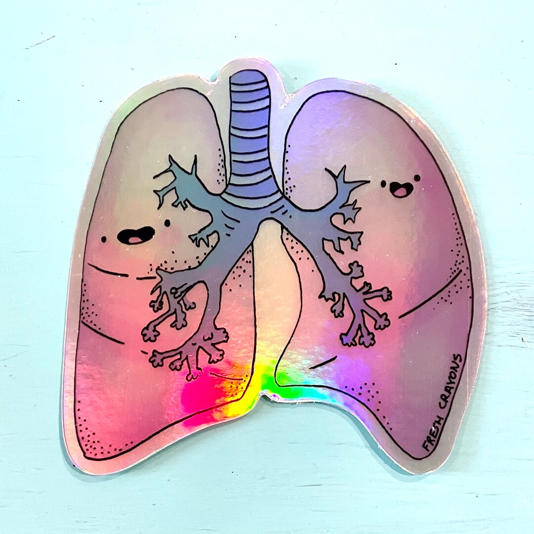 LUNGS Holographic Vinyl Sticker: Cute Pulmonary Anatomy - Etsy