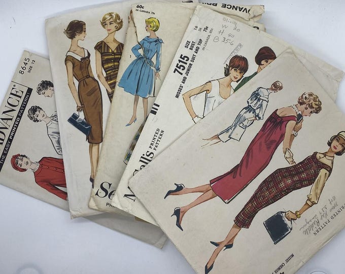 Package of Vintage Sewing Patterns Assorted, Cut, Used and Various ...
