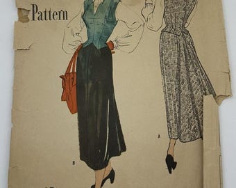 Vintage Pattern - 1950s Vogue Slimline Dress - Size 16 - Uncut/factory ...