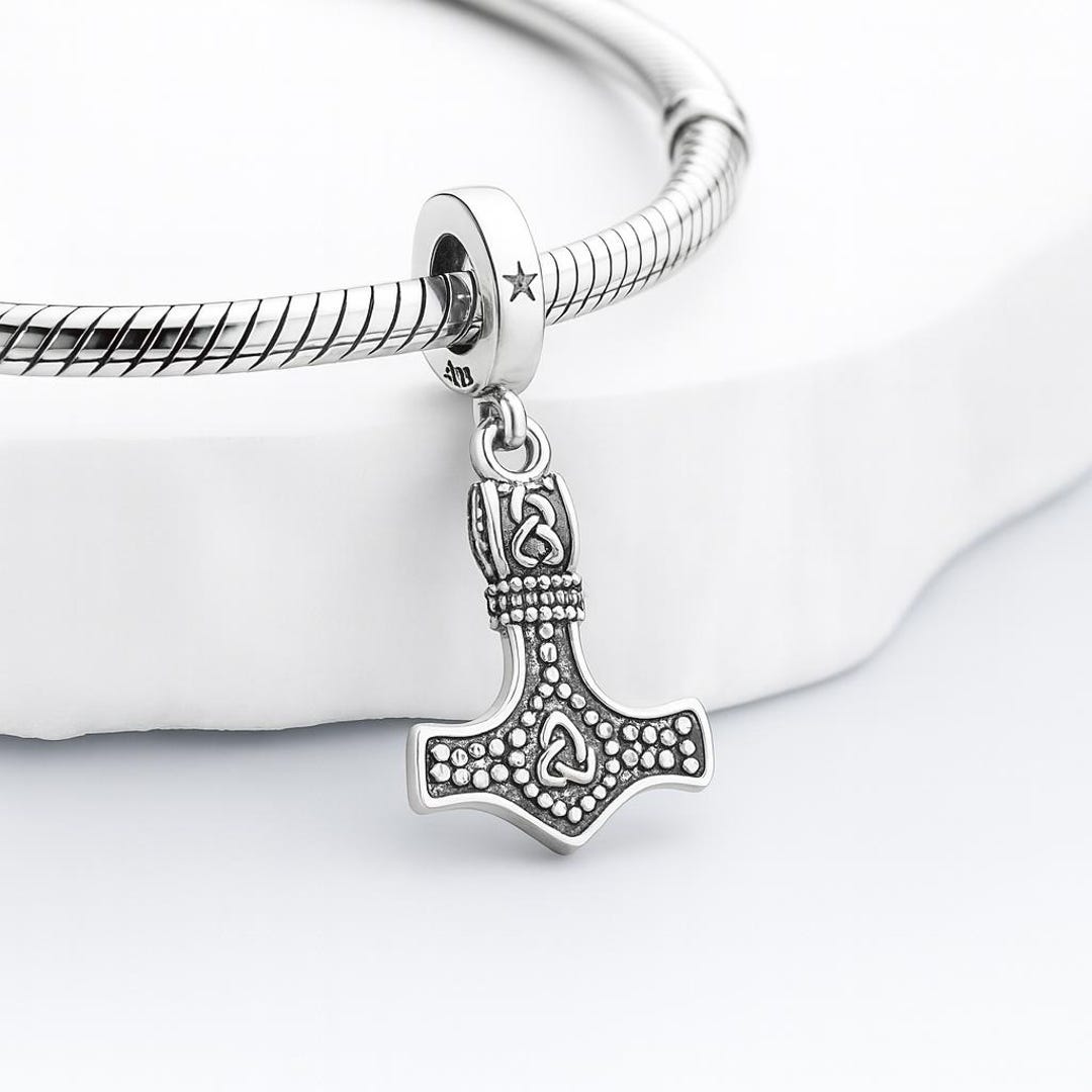 Viking Thor’s Hammer Charm | Mjölnir Pendant | Nordic Symbol Dangle ...