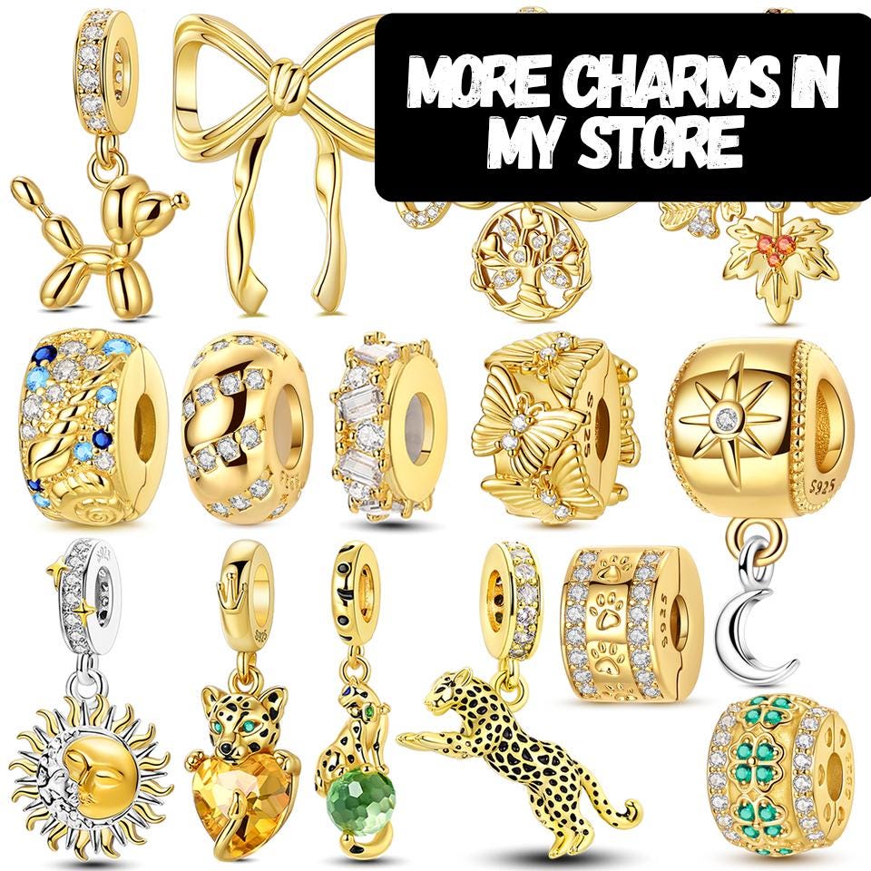 Gold Family Tree Charm: 18K Plated CZ Crystal Pandora Bead - Etsy