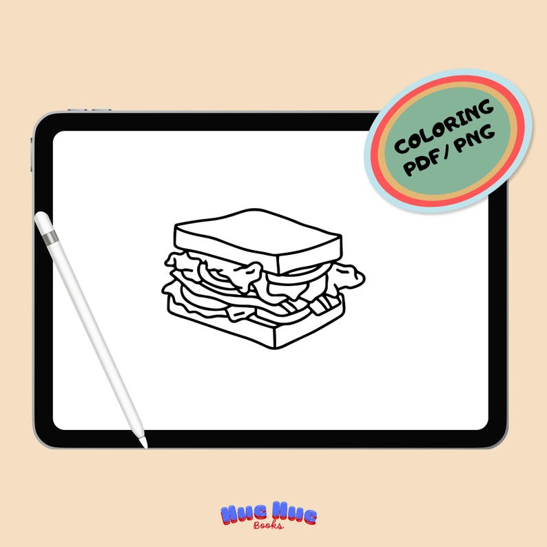 Food & Drinks Coloring Pages, Bold and Easy Coloring Book for Kids and ...