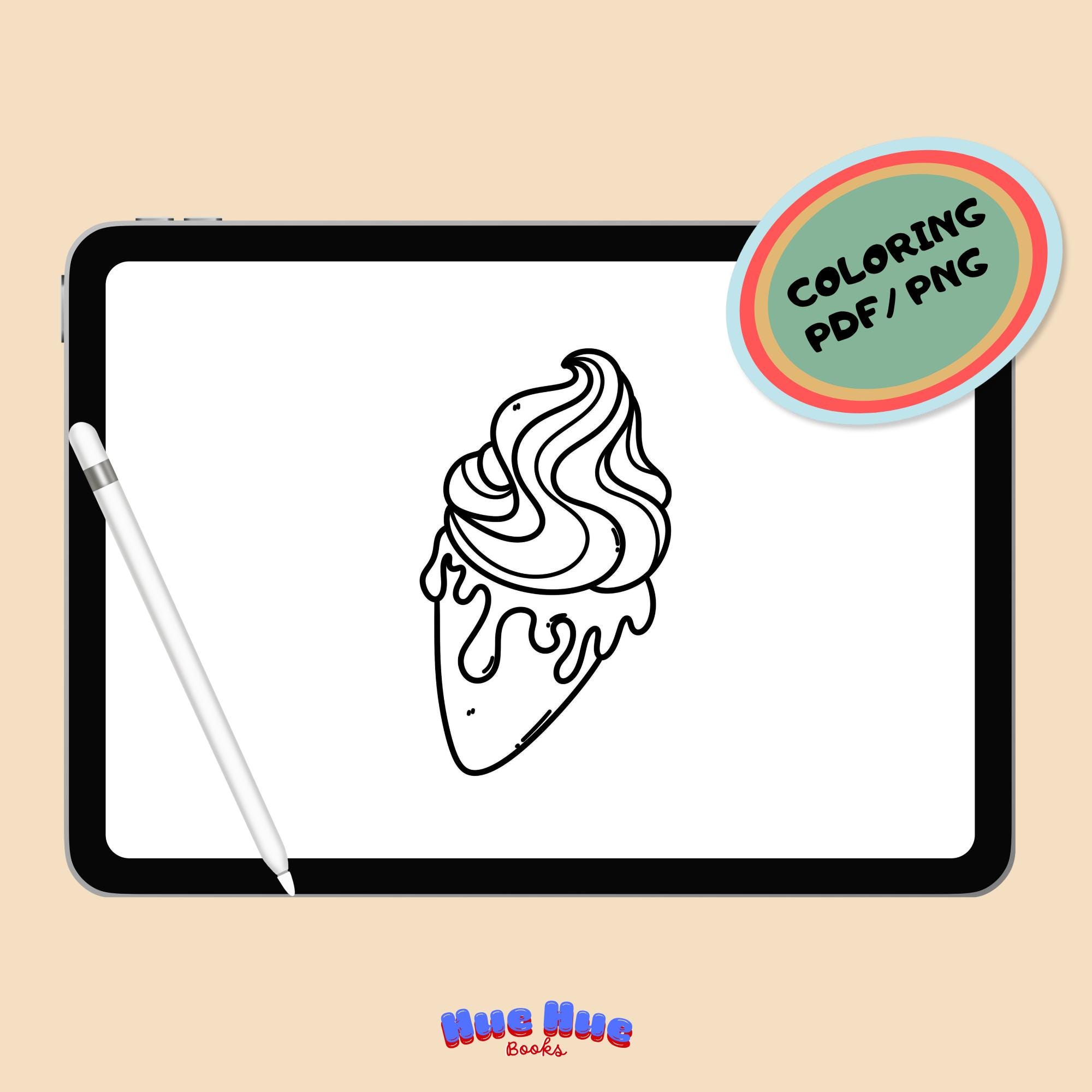 Food & Snacks Coloring Pages, Bold and Easy Coloring Book for Kids and ...