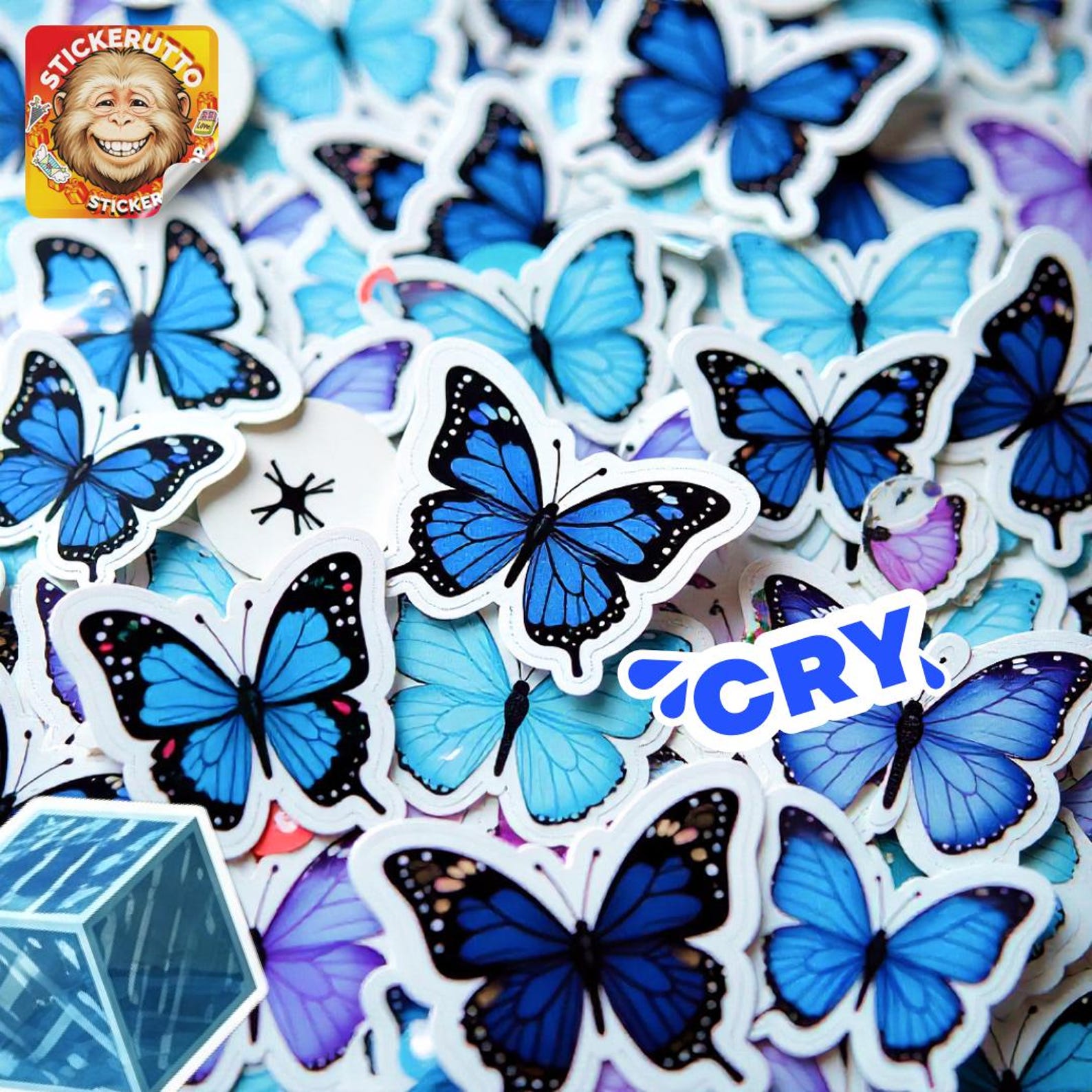 Blue Sticker Pack – Waterproof Vinyl Decals for Laptop, Hydroflask - Etsy