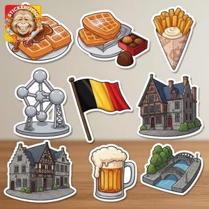 Belgium Sticker Pack – Glossy & Holographic Belgian Culture Stickers - Etsy