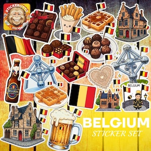 Belgium Sticker Pack – Glossy & Holographic Belgian Culture Stickers - Etsy