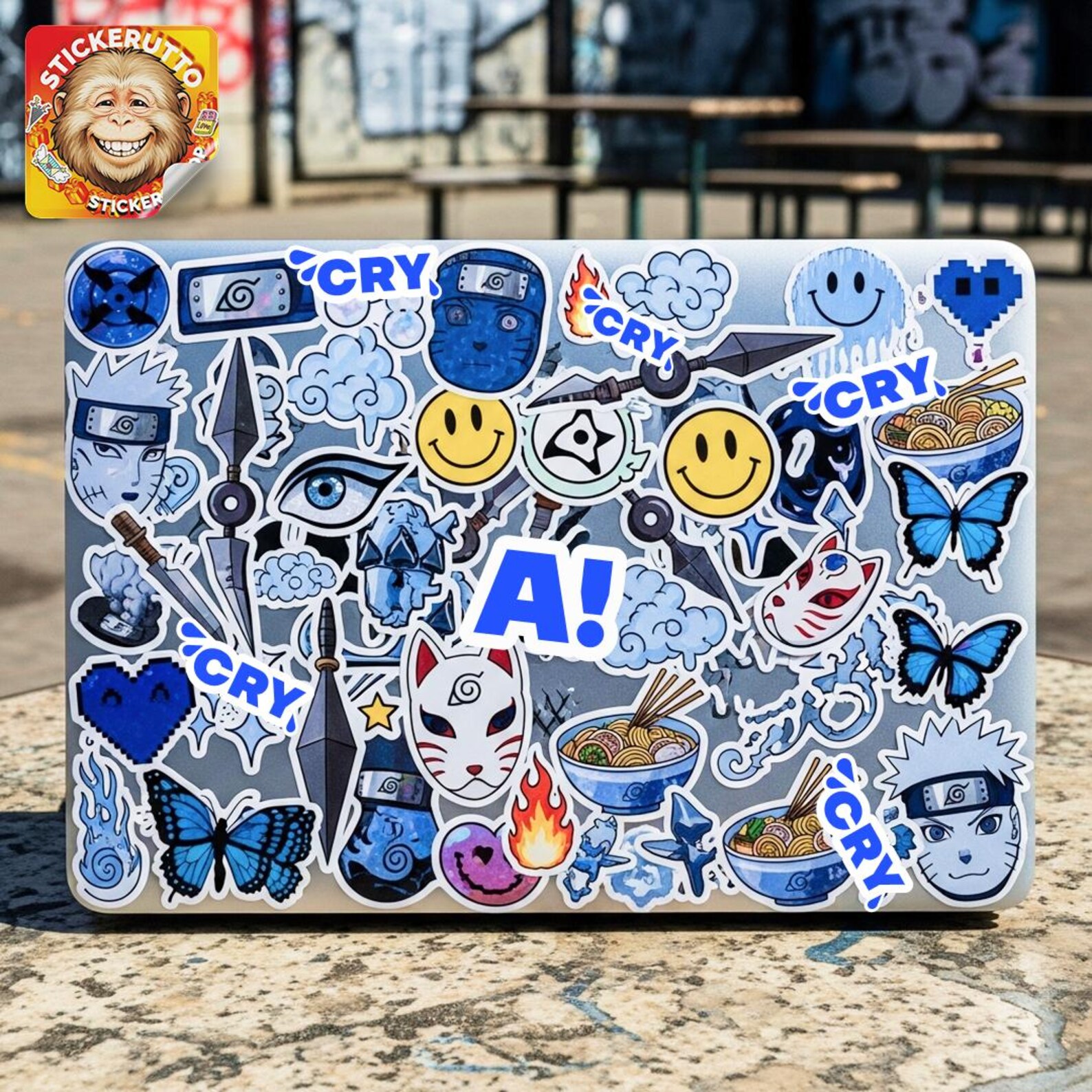 Blue Sticker Pack – Waterproof Vinyl Decals for Laptop, Hydroflask - Etsy