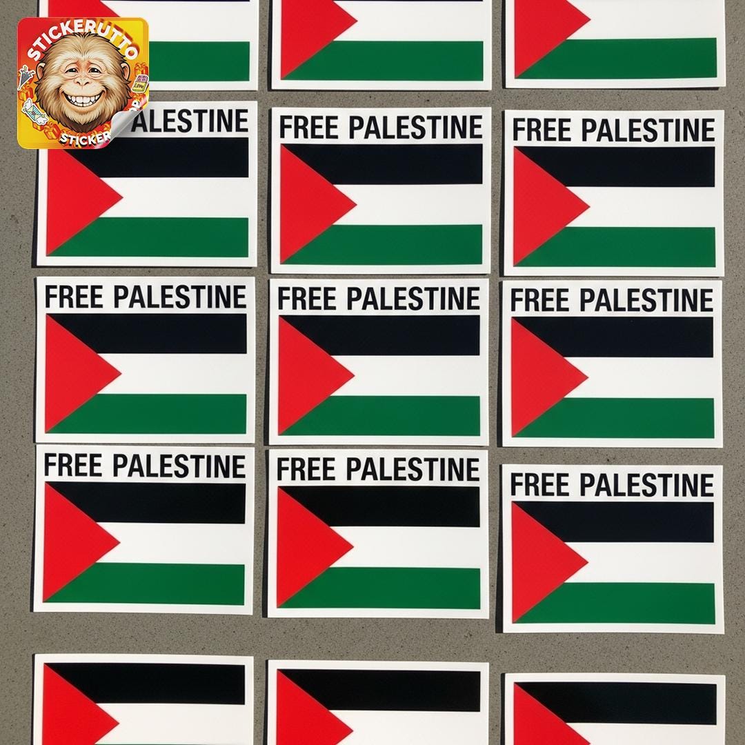 Free Palestine 50 Sticker Set: 10 Holographic + 40 Vinyl Stickers ...