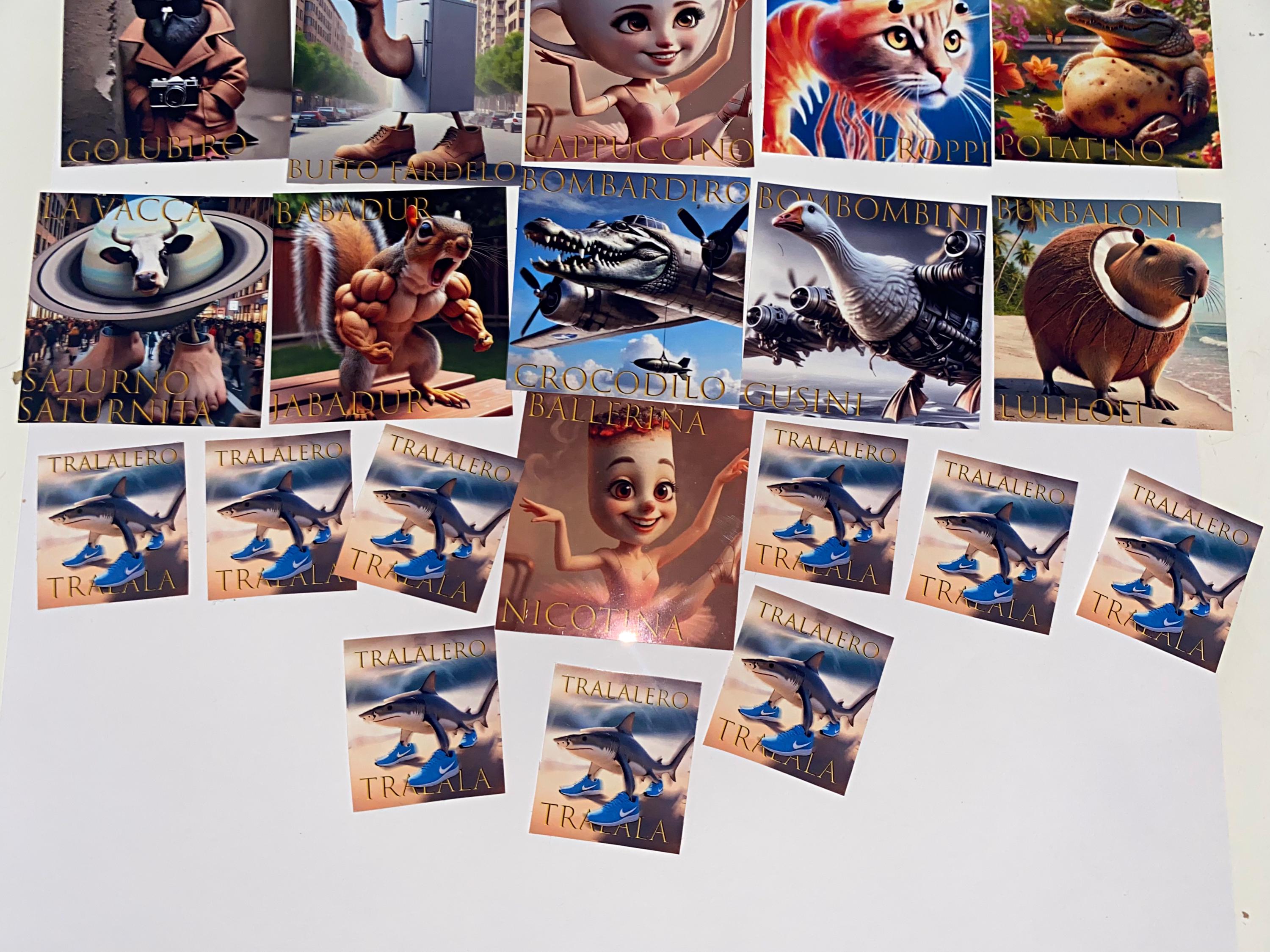 30 Funny Vinyl Stickers Pack – Unta Tob Tob Tobi, Tralalero Tralala ...