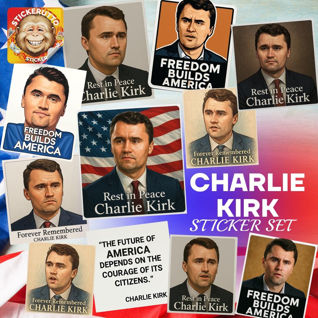 Charlie Kirk Memorial Sticker Pack - 50 Patriotic Vinyl Decals - Etsy