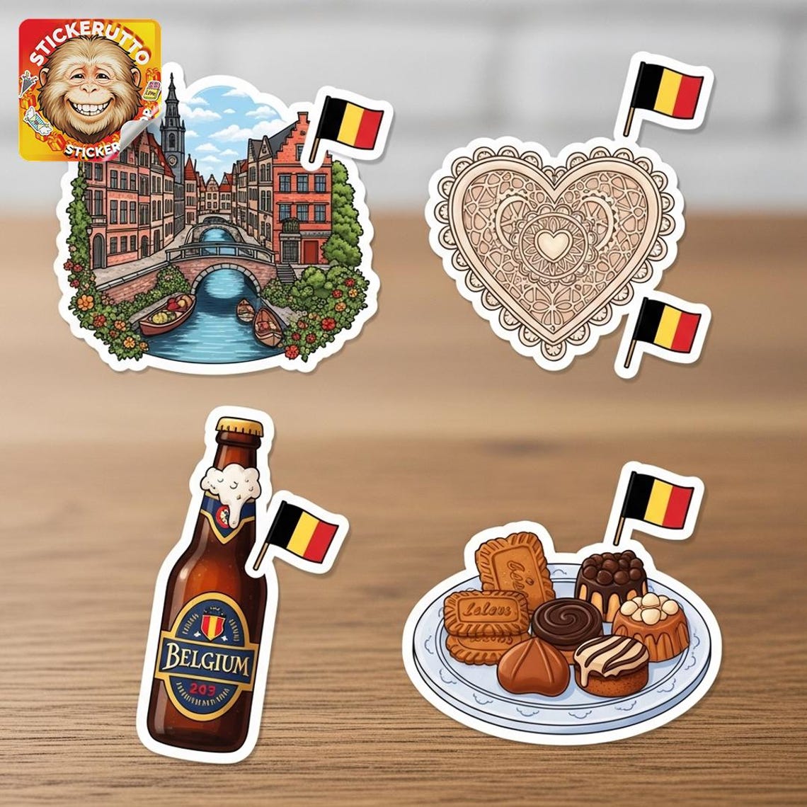 Belgium Sticker Pack – Glossy & Holographic Belgian Culture Stickers - Etsy