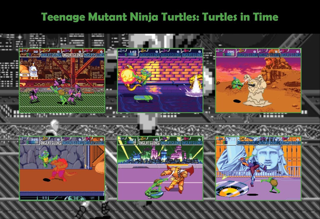 TMNT Turtles in Time Poster 19"x13" Video Game Poster - Etsy