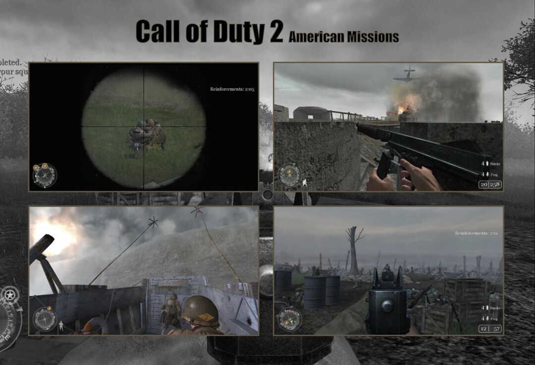 Call of Duty 2 Poster 19"x13" Video Game Poster USA Forces - Etsy