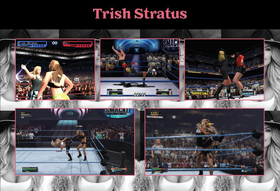 Trish Stratus Poster 19"x13" Video Game Poster WWF WWE - Etsy
