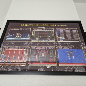 Castlevania Bloodlines Poster 19"x13" Video Game Poster John Morris ...