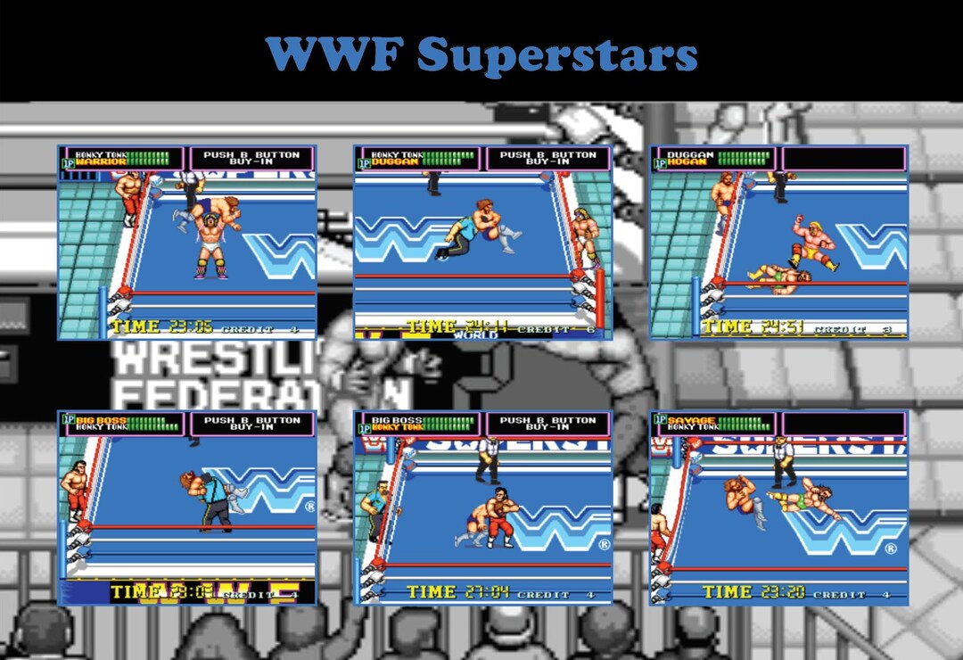 WWF Superstars Poster 19"x13" Video Game Poster Arcade - Etsy