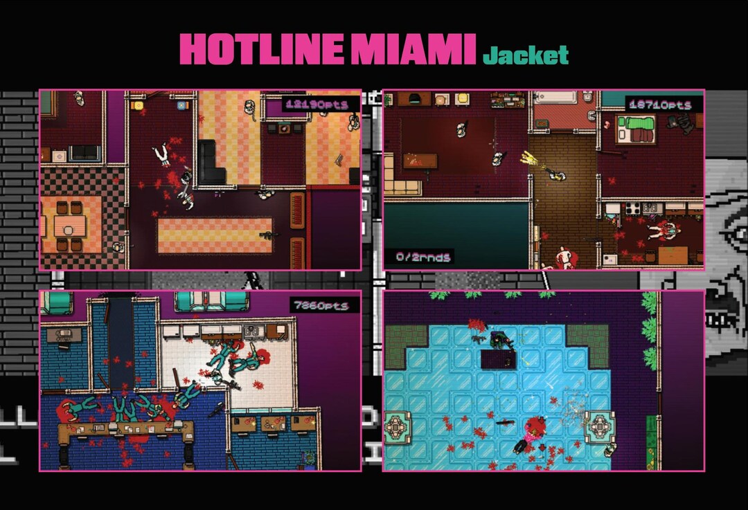 Hotline Miami Poster 19"x13" Video Game Poster Jacket Gameplay - Etsy