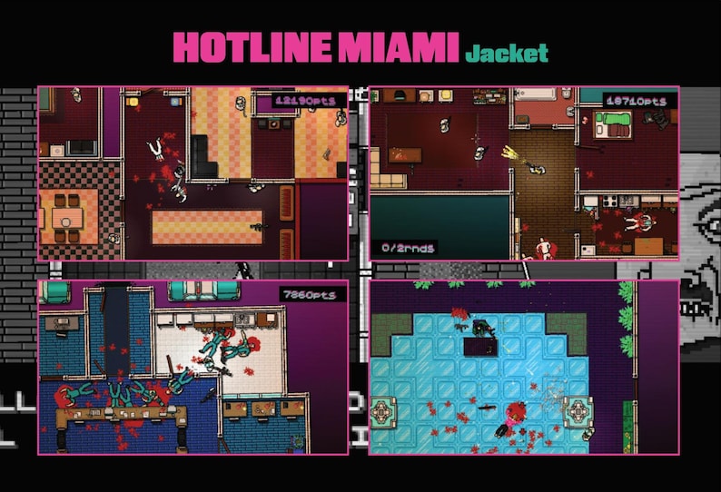 Hotline Miami Poster 19"x13" Video Game Poster Jacket Gameplay - Etsy