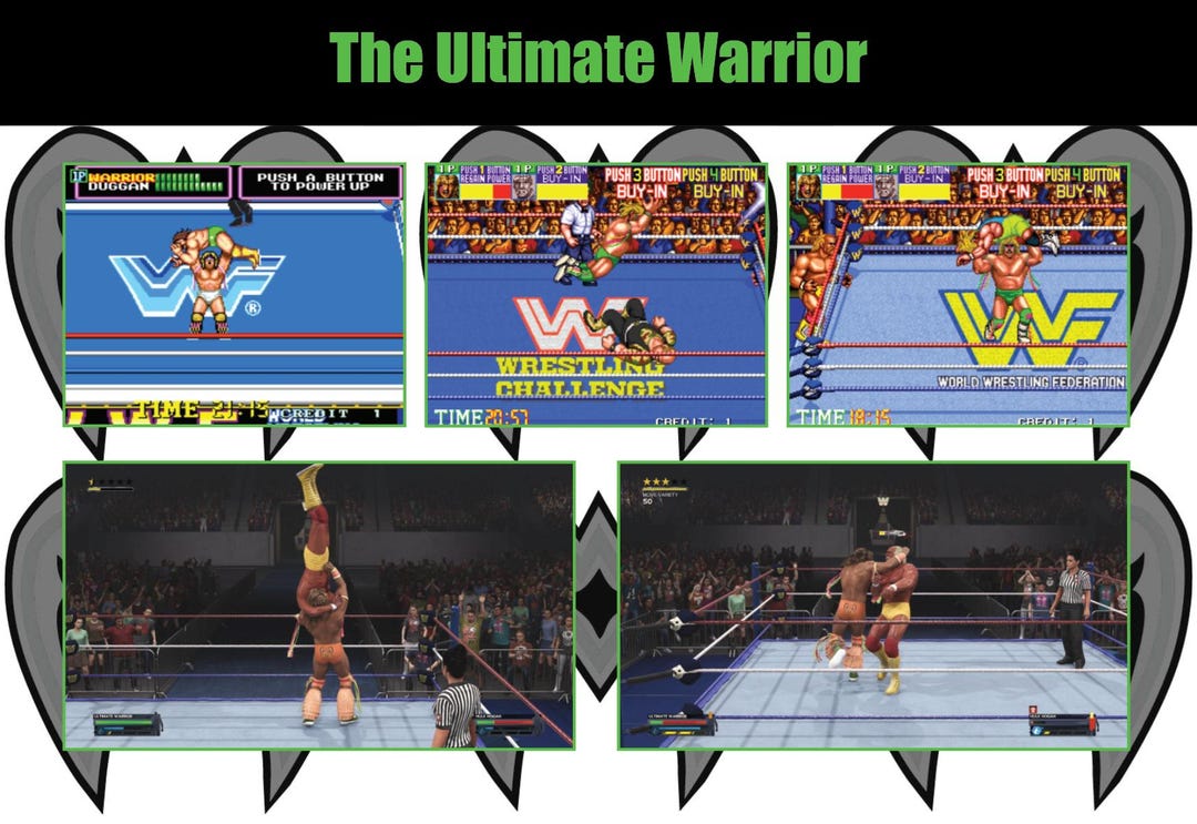 Ultimate Warrior Poster 19"x13" Video Game Poster WWF - Etsy