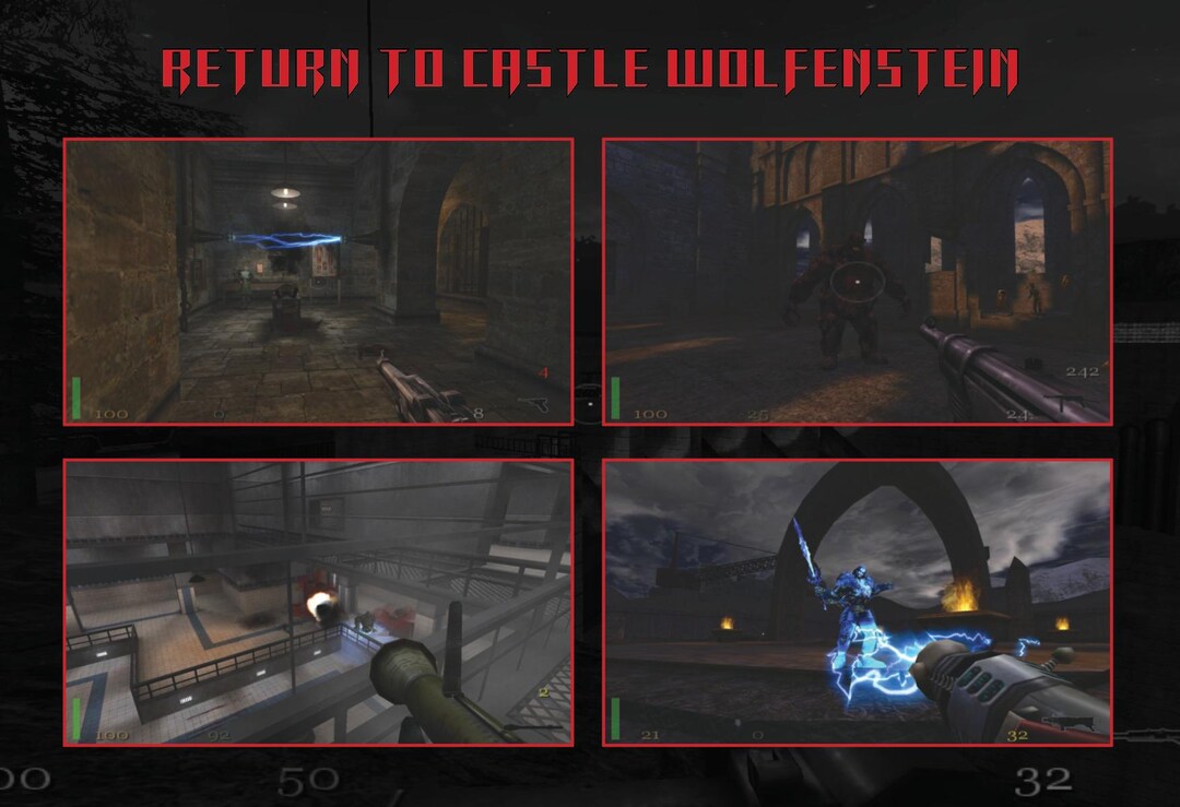 Return to Castle Wolfenstein Poster 19"x13" Video Game Poster First ...