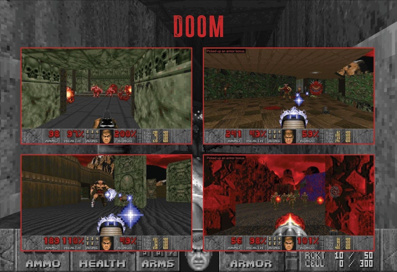 Doom Poster 19"x13" Video Game Poster Cyberdemon - Etsy