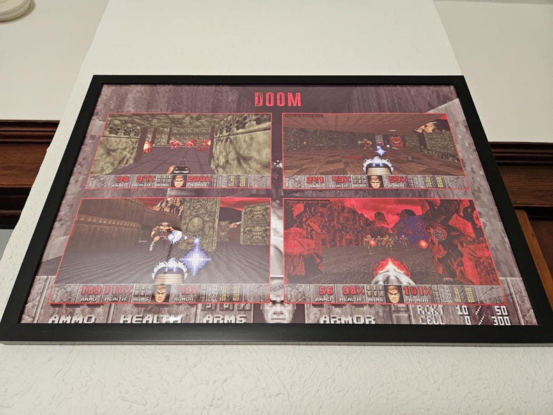 Doom Poster 19"x13" Video Game Poster Cyberdemon - Etsy