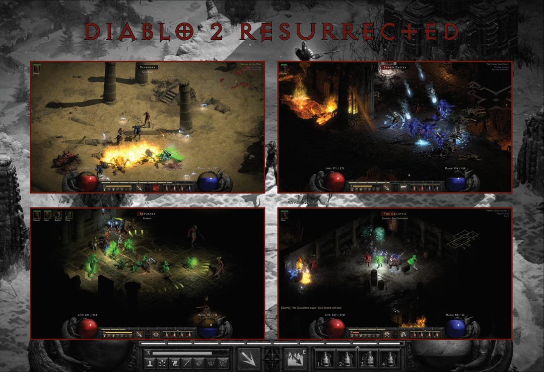 Diablo 2 Resurrected Poster 19"x13" Video Game Poster - Etsy