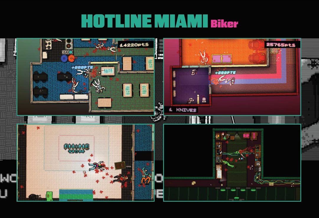 Hotline Miami Poster 19"x13" Video Game Poster Biker - Etsy